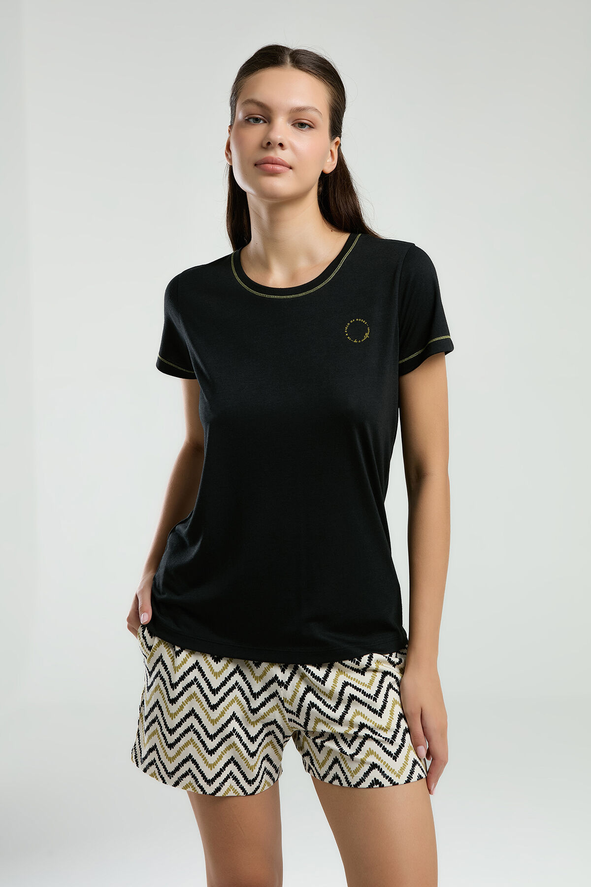 Arnetta Kadın Siyah Şort Takım | Arnetta