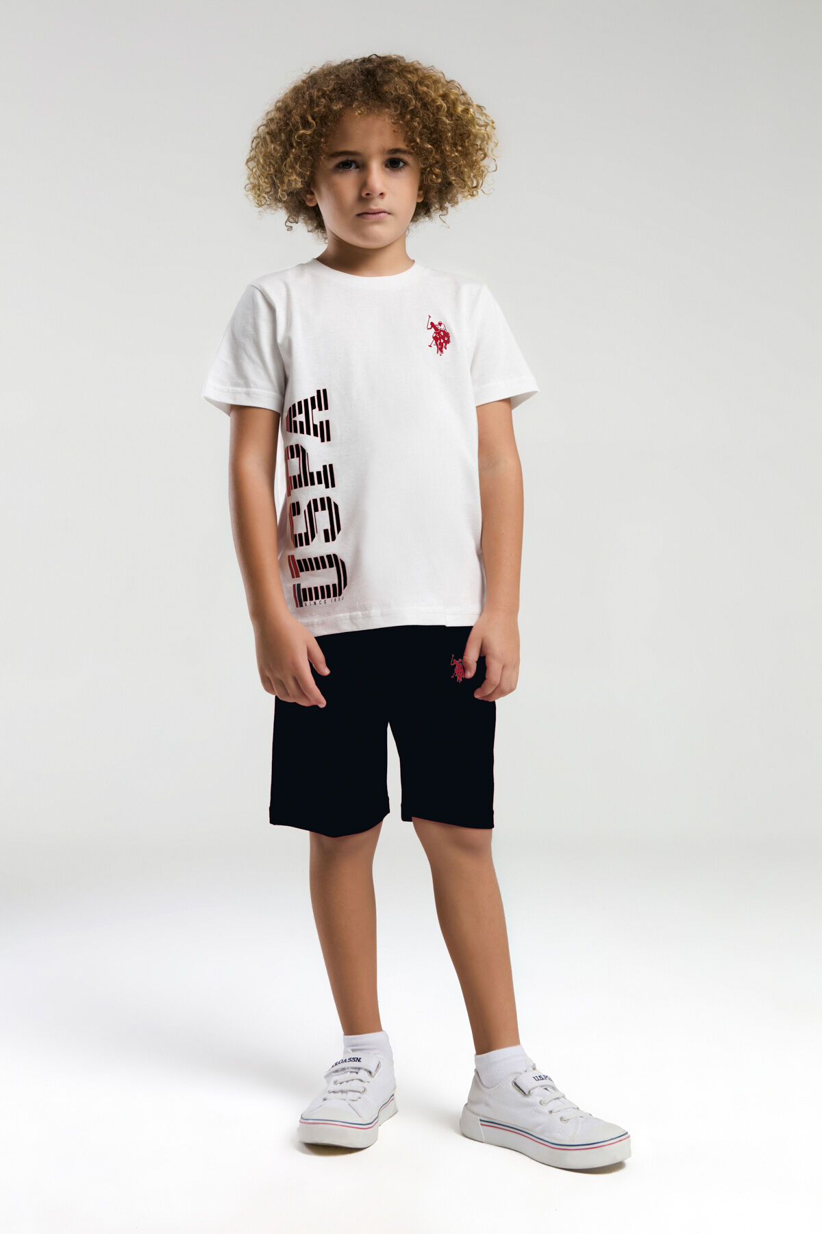 U.S. Polo Assn Erkek Çocuk Beyaz Bermuda Takım | Arnetta